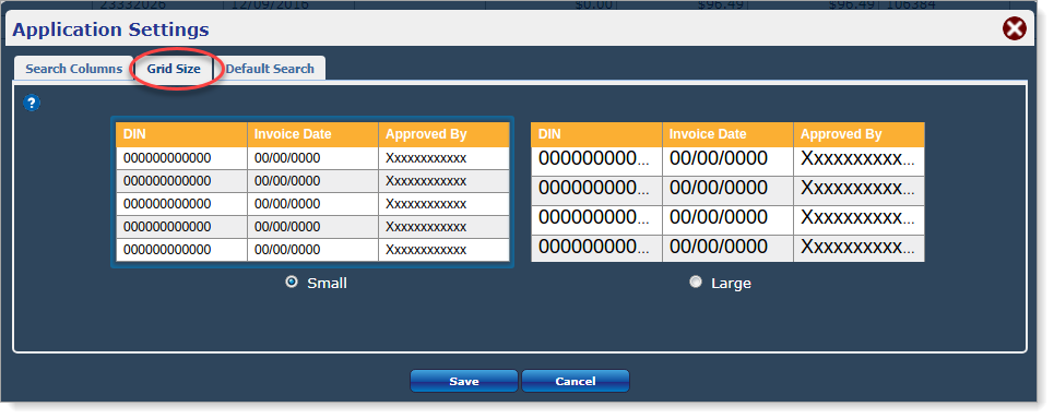 Grid Size DataServ